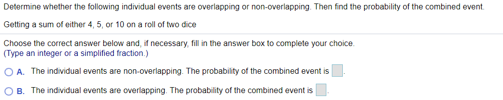 Solved Determine whether the following individual events are | Chegg.com