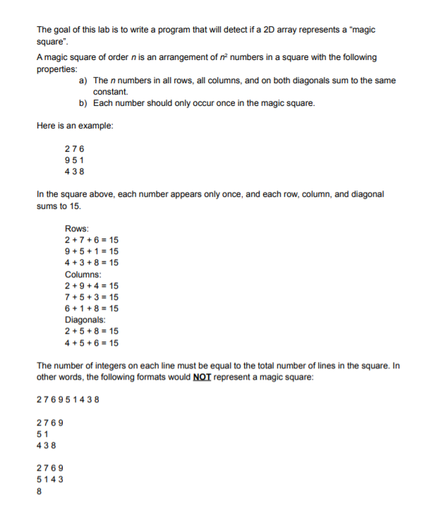 Solved The goal of this lab is to write a program that will | Chegg.com