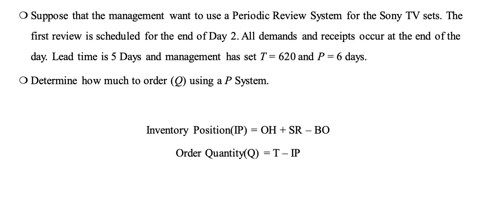 Suppose that the management want to use a Periodic | Chegg.com
