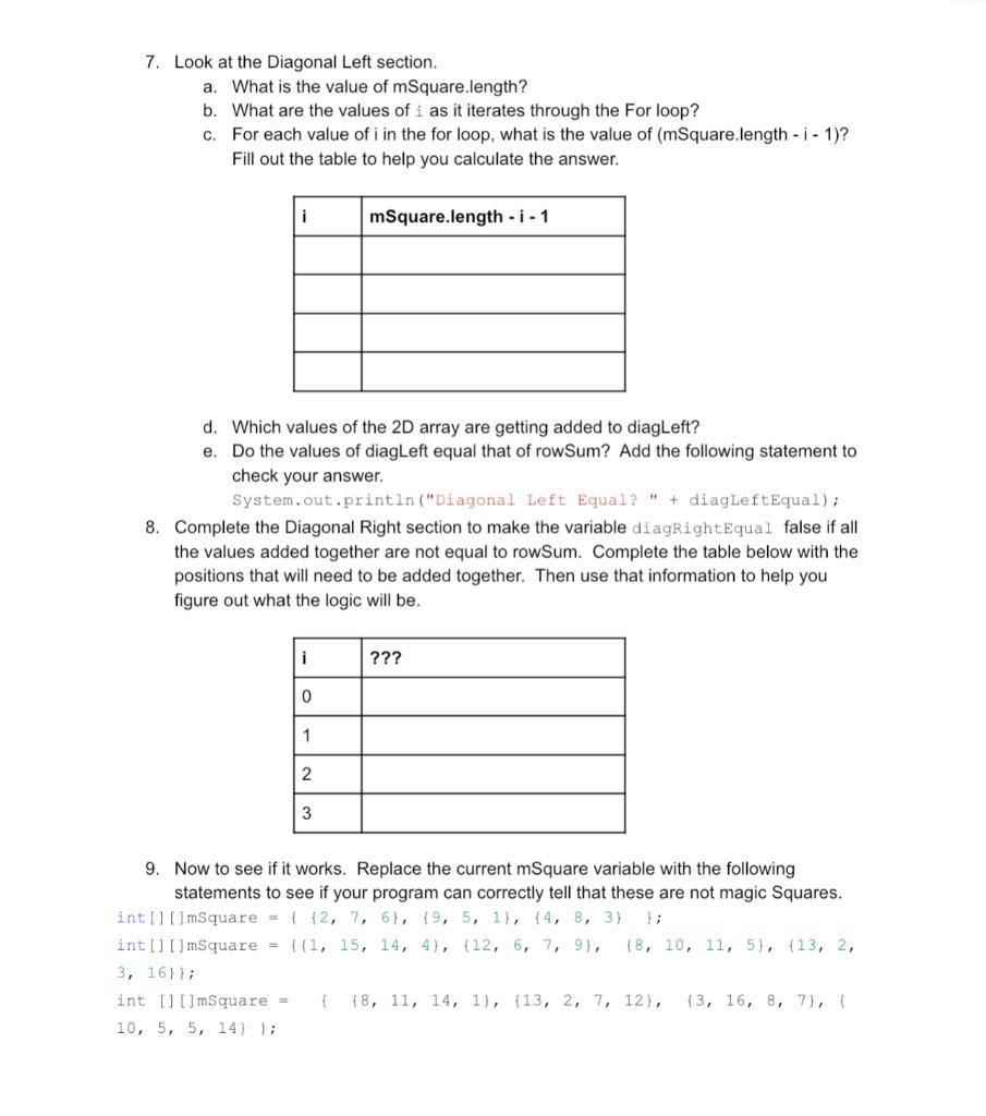 Solved 2D Arrays A Magic Square is a grid of numbers where | Chegg.com