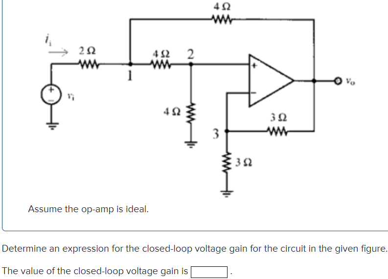 Solved Assume the op-amp is Ideal. Determine an expression | Chegg.com