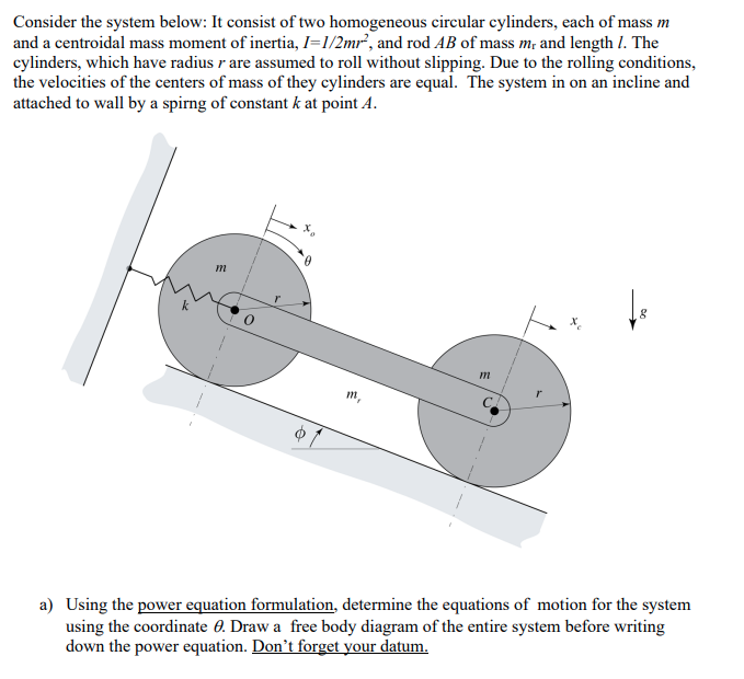 Solved Consider the system below: It consist of two | Chegg.com