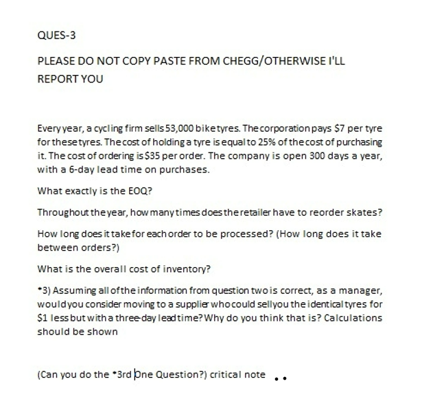 Solved do not copy Chegg otherwise, I will give you a | Chegg.com