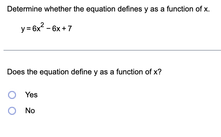 Solved Determine Whether The Equation Defines Y As A