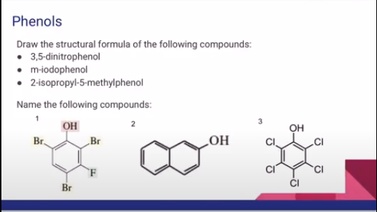 Solved Phenols Draw the structural formula of the following | Chegg.com