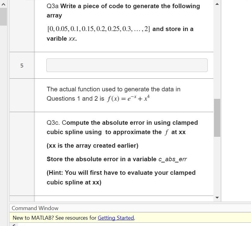 Solved Q3a Write a piece of code to generate the following | Chegg.com
