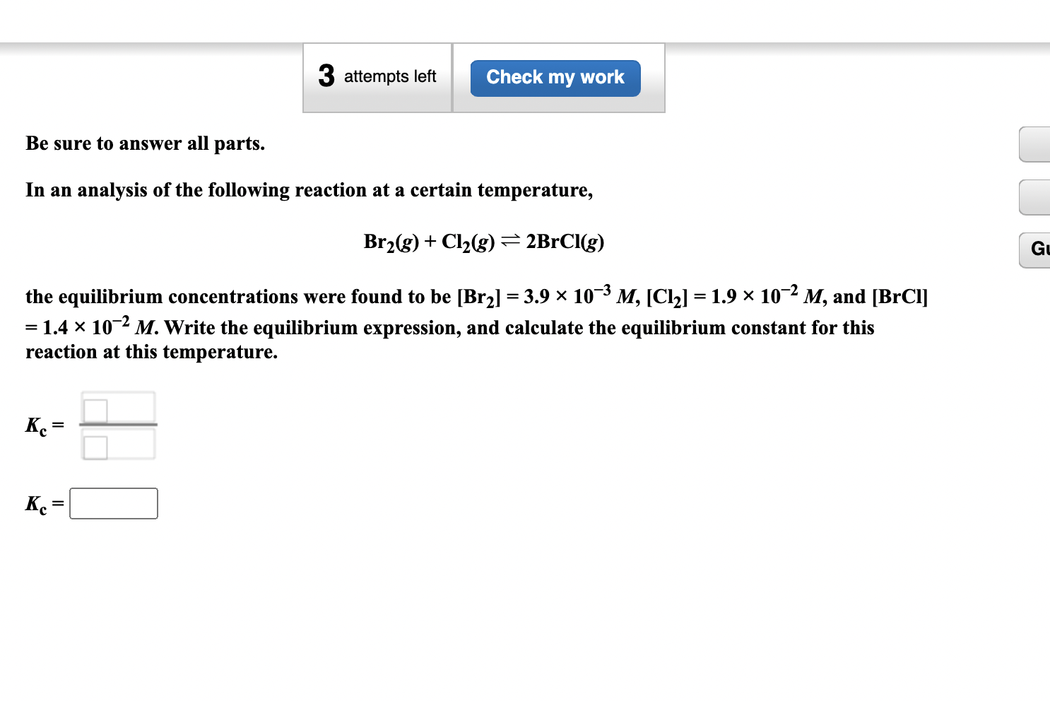 Solved Be sure to answer all parts. In an analysis of the | Chegg.com