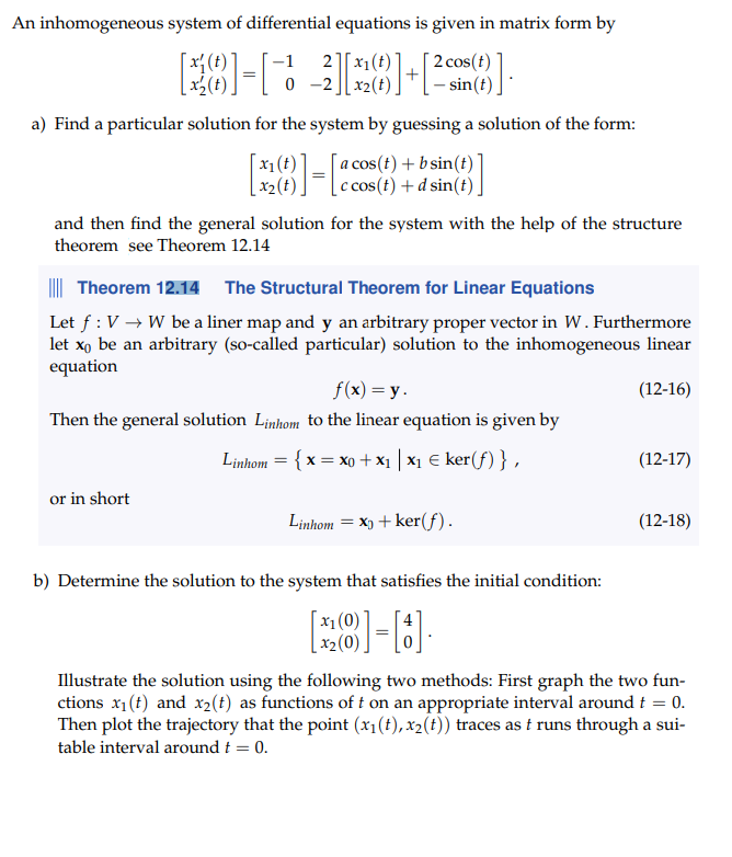 Solved [228]-[-• 2][188]+[since] An inhomogeneous system of | Chegg.com