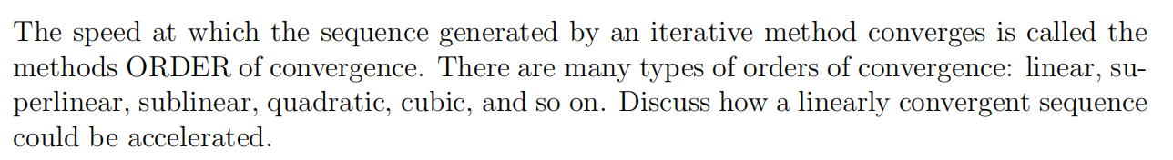 Solved The speed at which the sequence generated by an | Chegg.com