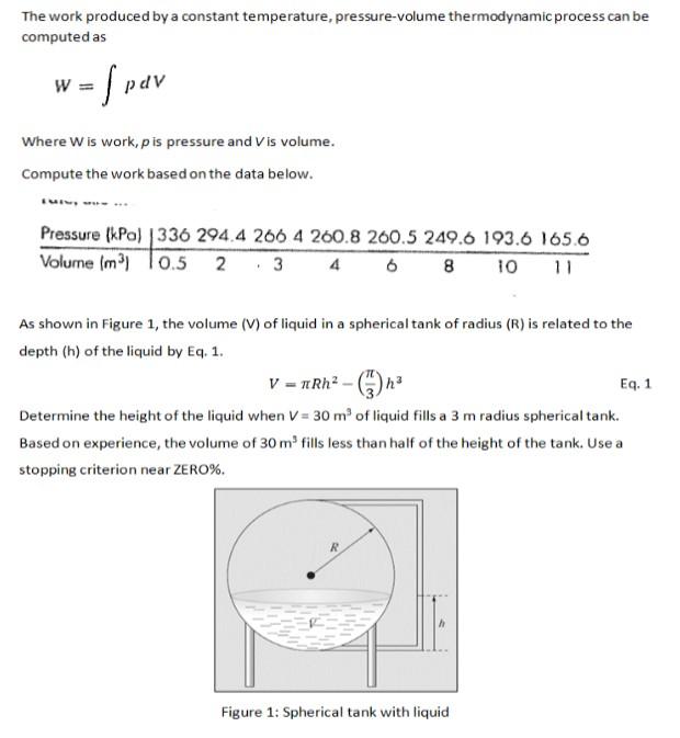 Solved The work produced by a constant temperature, | Chegg.com