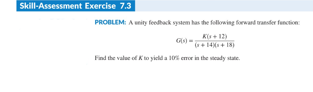 Solved Skill-Assessment Exercise 7.3 PROBLEM: A unity | Chegg.com