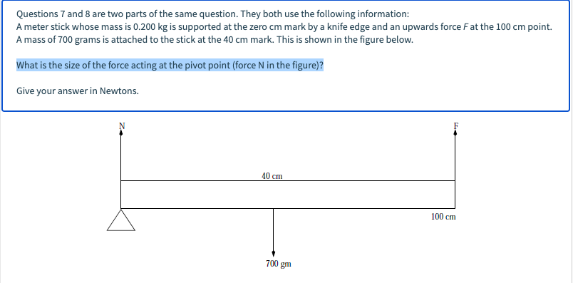 Solved Questions 7 ﻿and 8 ﻿are two parts of the same | Chegg.com