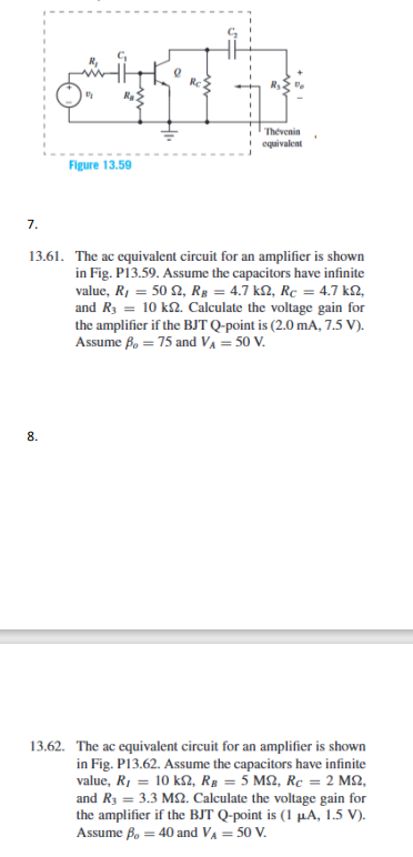 Solved \r\n4.1. Draw the ac equivalent circuits for, and | Chegg.com