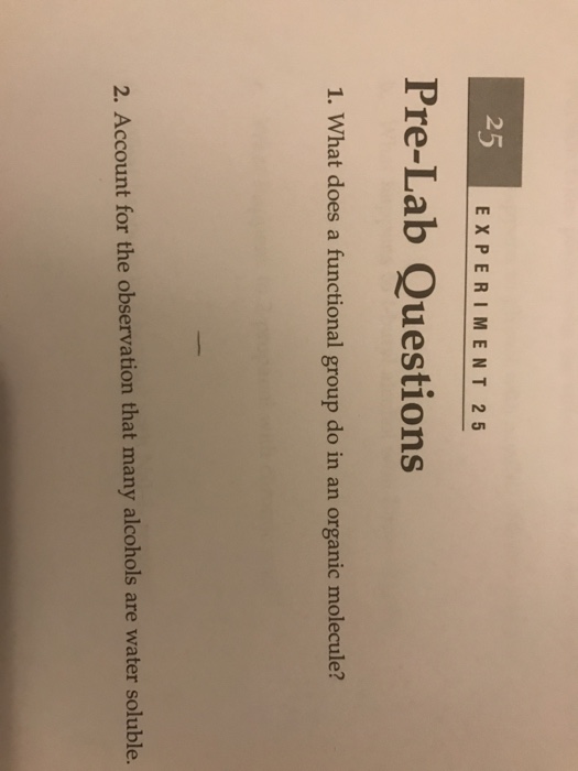 Solved 25 EXPERIMENT 2 5 Pre-Lab Questions 1. What does a | Chegg.com