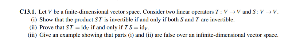 Solved C13.1. Let V be a finite-dimensional vector space. | Chegg.com