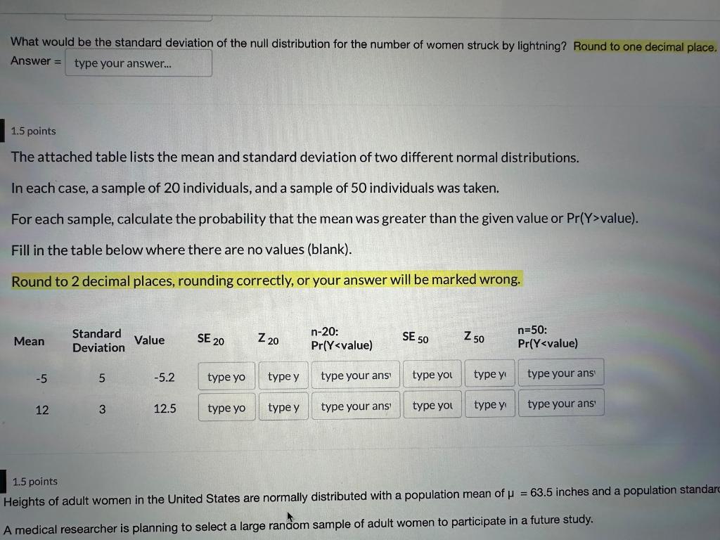 What would be the standard deviation of the null | Chegg.com
