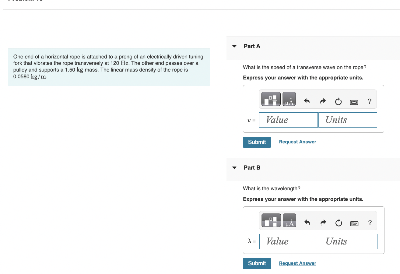 Solved One end of a horizontal rope is attached to a prong | Chegg.com
