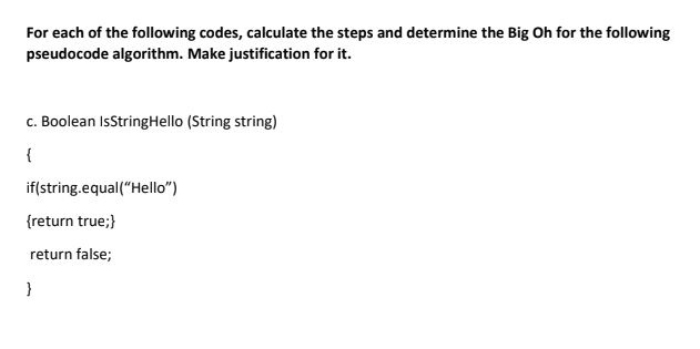Solved For each of the following codes, calculate the steps | Chegg.com