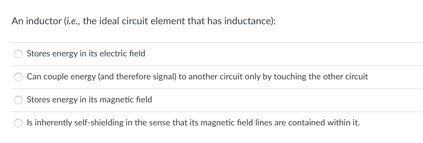 Solved An inductor (i.e., the ideal circuit element that has | Chegg.com