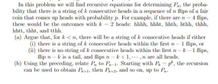 Solved In this problem we will find recursive equations for | Chegg.com