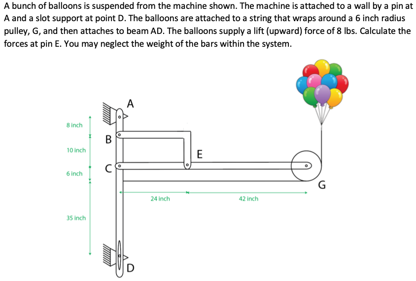 Solved A bunch of balloons is suspended from the machine | Chegg.com