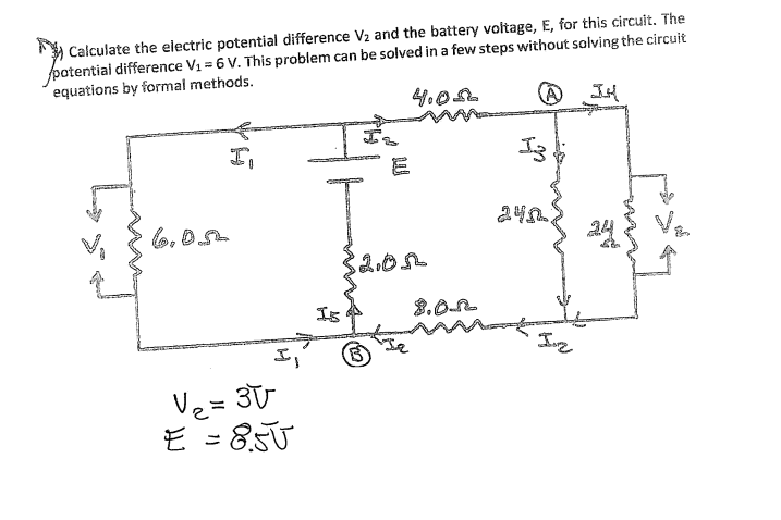 Solved Calculate the electric potential difference V2 and | Chegg.com