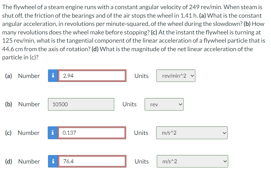 Solved The flywheel of a steam engine runs with a constant | Chegg.com