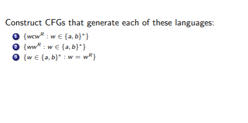 Solved Construct CFGs that generate each of these languages: | Chegg.com