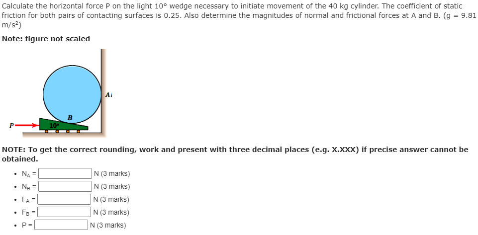 Solved Calculate the horizontal force P on the light 10° | Chegg.com