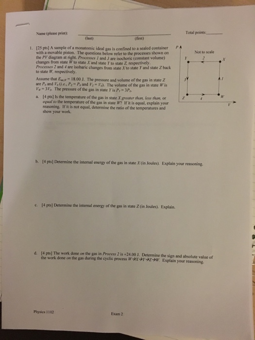 Solved Total points Name (please print) (last) (first) I. | Chegg.com