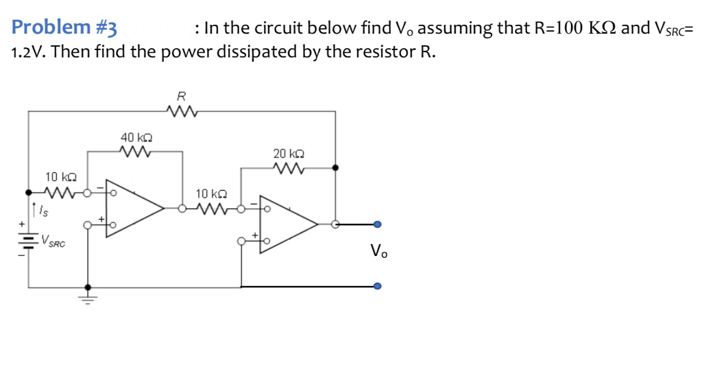 Solved :Consider the circuit below. Calculate Vout in terms | Chegg.com