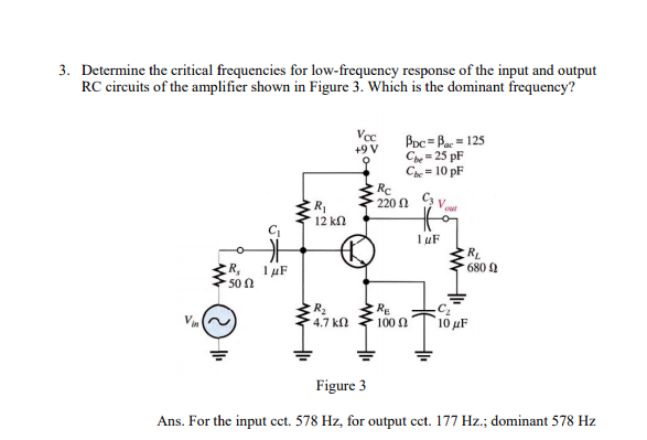 Solved 3. Determine the critical frequencies for | Chegg.com