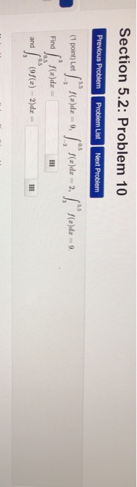 Solved Section 5.2: Problem 10 0.5 5.5 Find f(a)da 0.5 and | Chegg.com