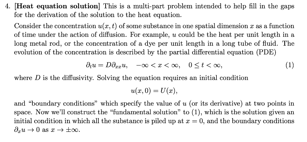 Solved [Heat equation solution] This is a multi-part problem | Chegg.com