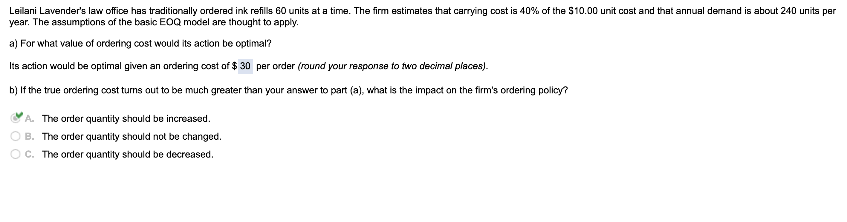 Solved Leilani Lavender's law office has traditionally | Chegg.com