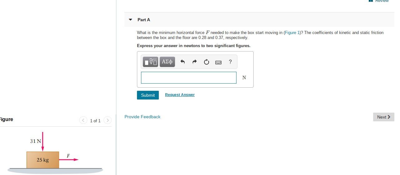 Solved What is the minimum horizontal force F needed to | Chegg.com