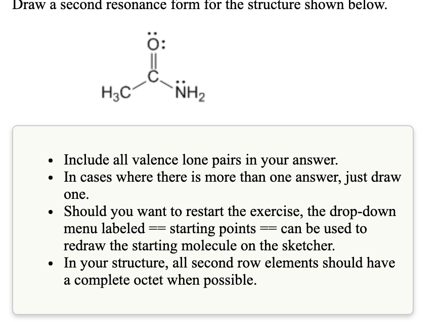 Solved Draw a second resonance form for the structure shown | Chegg.com