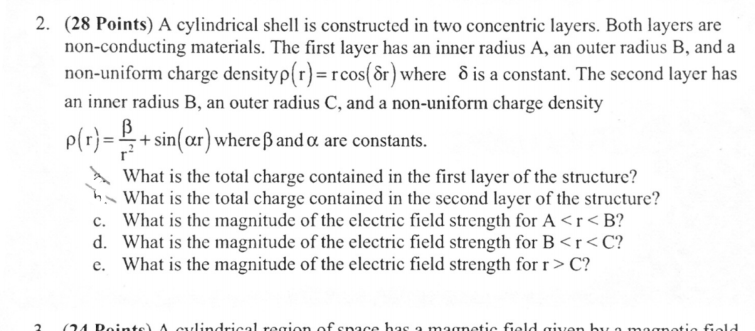 Solved 2. (28 Points) A cylindrical shell is constructed in | Chegg.com