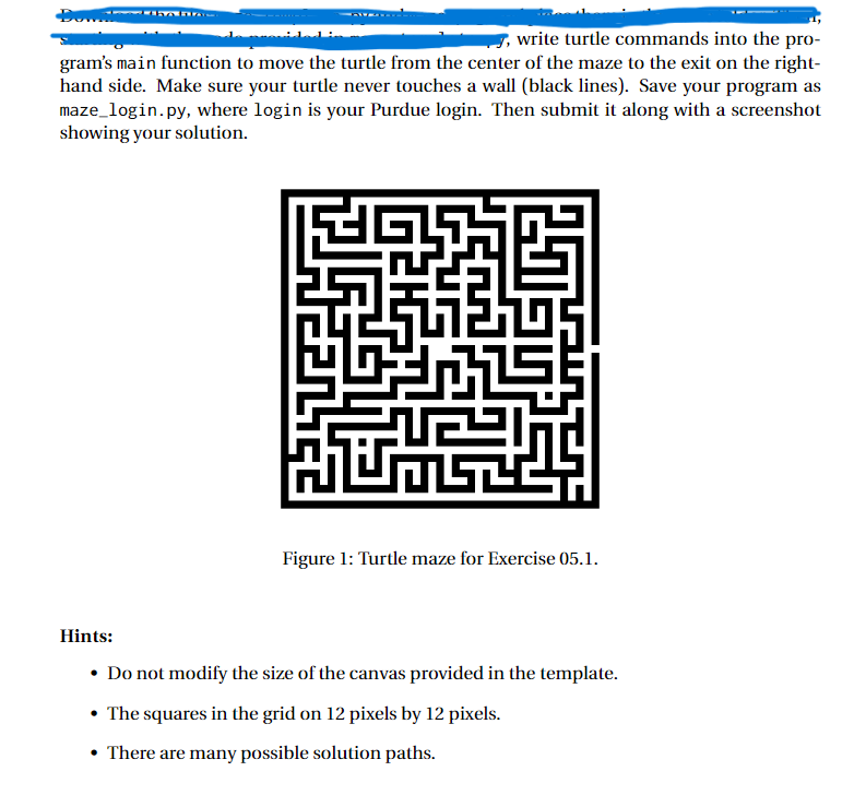 Solved gram's main function to move the turtle from the | Chegg.com