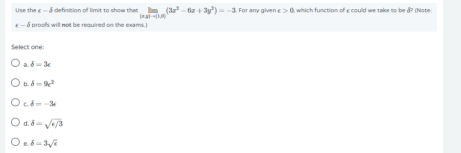 Solved Use the e- definition of limit to show that lim (3.cº | Chegg.com