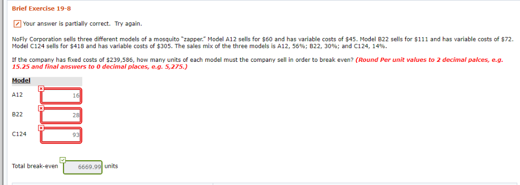 Solved Brief Exercise 19-8 Your answer is partially correct. | Chegg.com