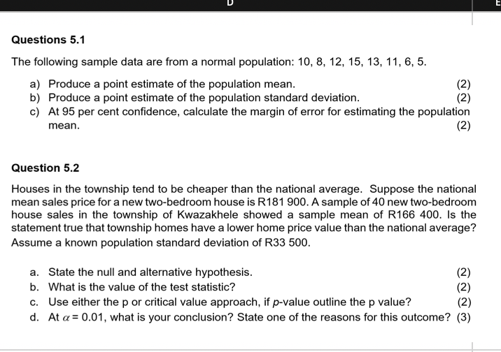 Solved Questions 5. The following sample data are from a | Chegg.com
