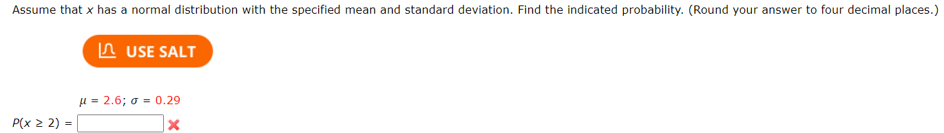 Solved Assume That X Has A Normal Distribution With The