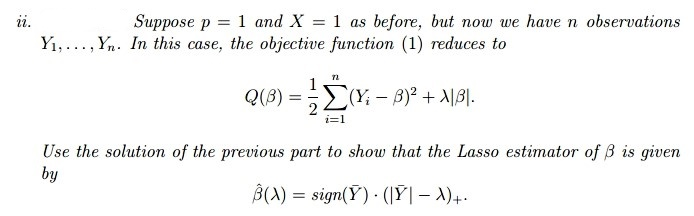 Solved Let Y be a nx 1 vector of observations. It follows | Chegg.com