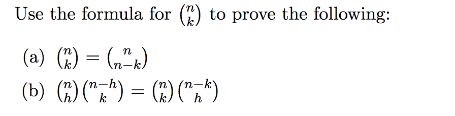 Solved Use the formula for (m) to prove the following: (a) | Chegg.com