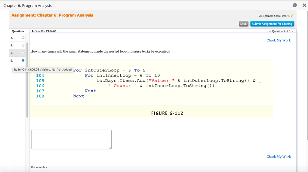 Solved Chapter 6: Program Analysis Assignment: Chapter 6: | Chegg.com