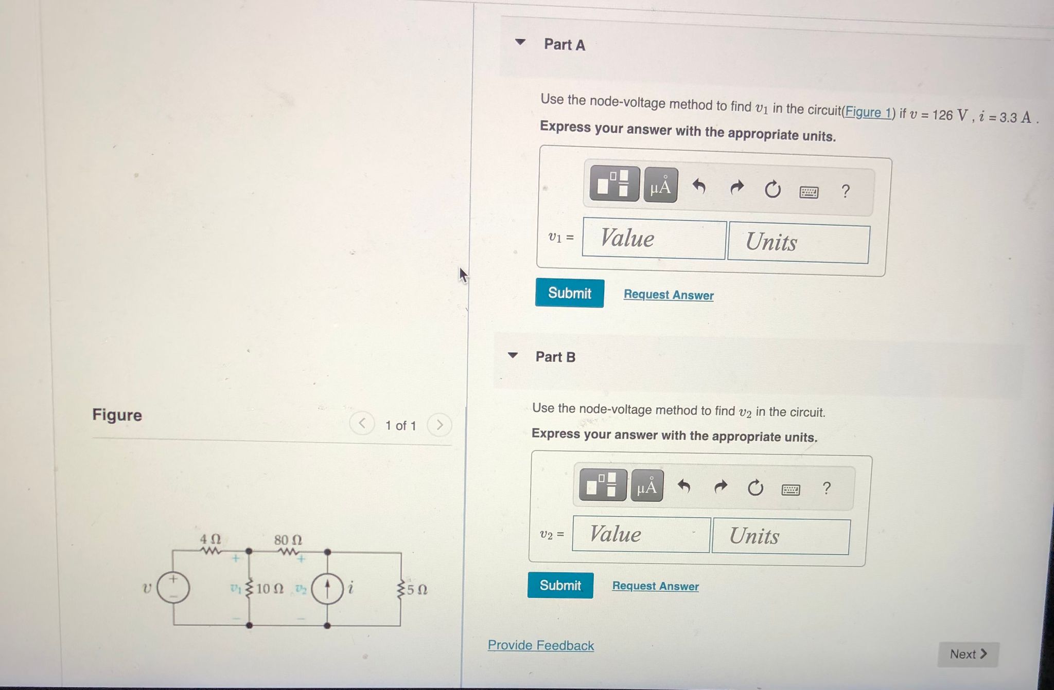 Solved Use the node-voltage method to find v1 in the | Chegg.com