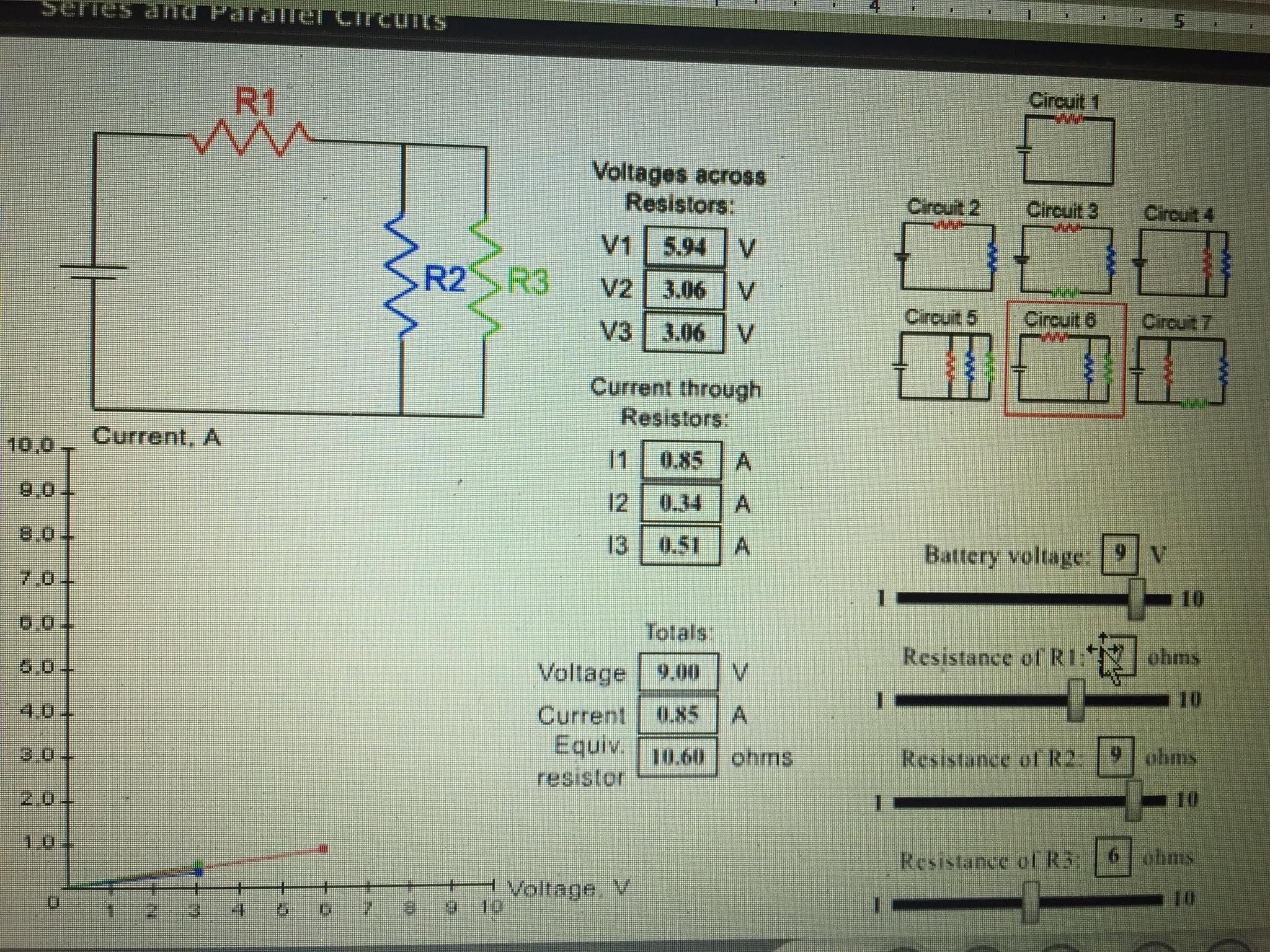 Solved Circuits 6 and 7 show the three resistors connected | Chegg.com