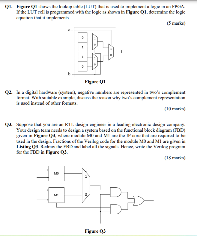 Solved module MO (a, b, x); input [1:0) a, b; output reg x; | Chegg.com