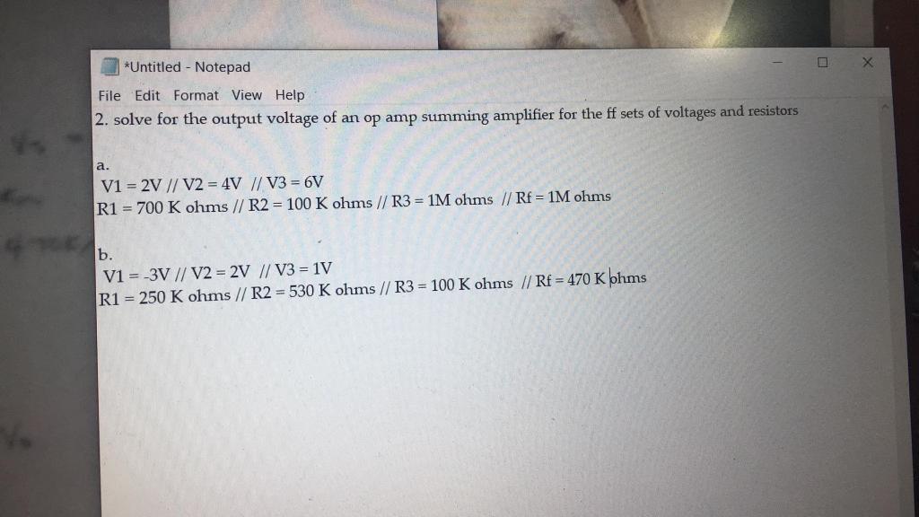 Solved *Untitled - Notepad File Edit Format View Help 2. | Chegg.com